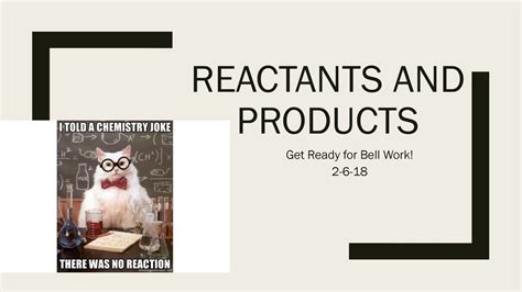Reactants And Products Ppt Download