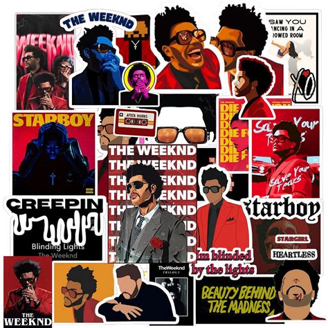 Weeknd Aesthetic Sticker Set Pack Of 32