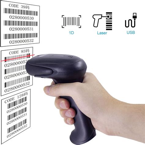 USB Laser Barcode Scanner Symcode Handheld 1D Laser USB Wired Barcode Scanner Reader Plug And
