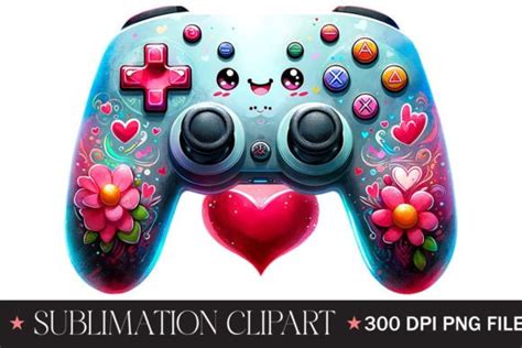 Valentine Game Controller Sublimation Graphic By Creative Design House