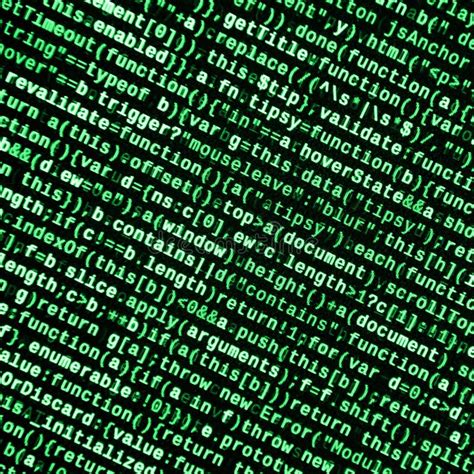 Javascript Code In Text Editor Coding Cyberspace Concept Screen Of