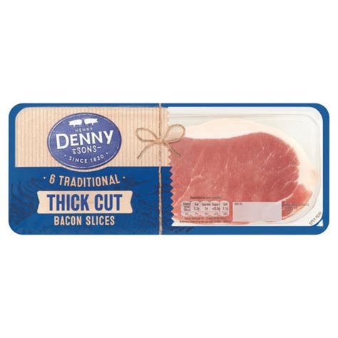 Henry Denny And Sons 6 Traditional Thick Cut Bacon Slices 240g Bacon