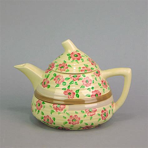 Clarice Cliff Lynton Teapot Sheryls Art Deco Emporium