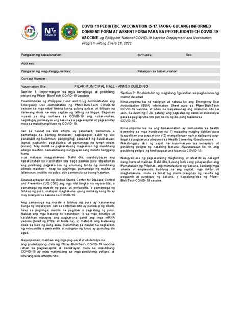 Consent Form 5 17 Pfizer Pdf