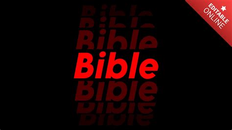 Bible Red Stacked Text Effect Generator