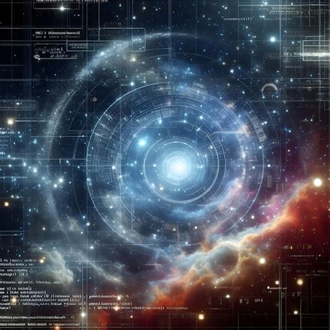 Premium Photo Hyper Realistic Cosmic Code Concept Programming Code