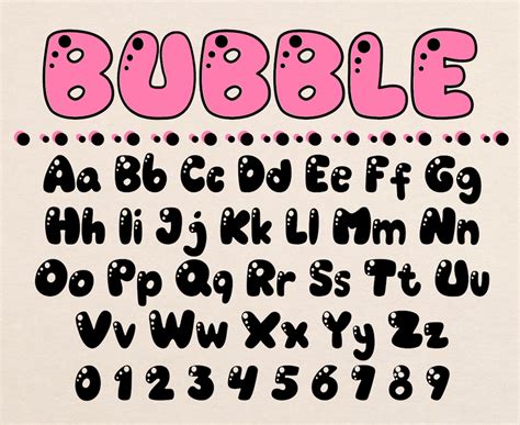 Bubble Font Groovy Font Bubble Script Font Bubble Letters Svg Retro