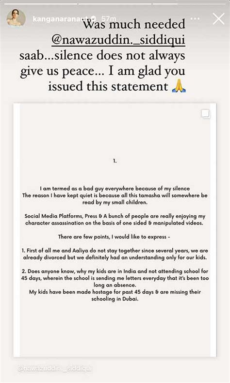 Kangana Ranaut Reacts To Nawazuddin Siddiquis Statement Against Wife