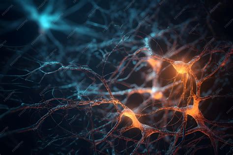 Premium Ai Image Nerve Cells Neuron Signaling Brain Function Concept