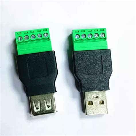 1pcs Usb 20 Type A Malefemale To 5 Pin Screw Connector Usb Jack With