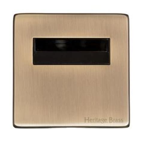 Heritage Brass Studio Antique Brass 3a Key Card Switch With Black