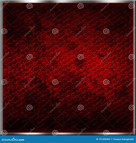 Fondo Rojo Del Hex gono Con Textura Real Stock de ilustración