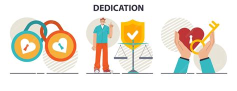 Premium Vector Dedication Concept Set Characters Corporate Loyalty