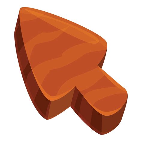 Cartoon Wooden Arrow Cursor Pointing On Blank Space 48455816 Vector Art