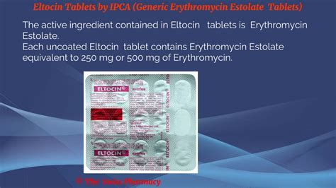 Ppt Eltocin Tablets By Ipca Generic Erythromycin Estolate Tablets Powerpoint Presentation