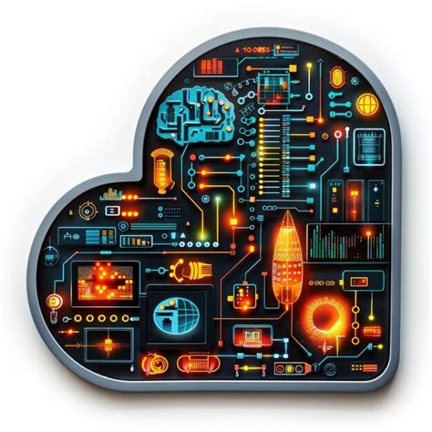 Premium Photo Cartoon Sticker For It Technology Creative Concept For