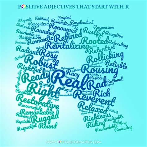 Positive Adjectives That Start With R Positive Adjectives List Of
