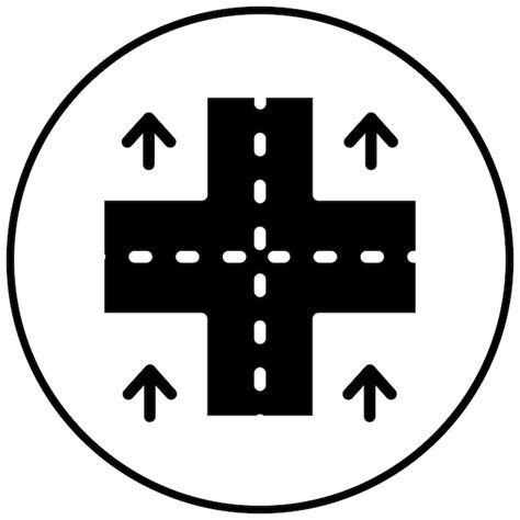 Premium Vector Four Way Intersection Vector Illustration