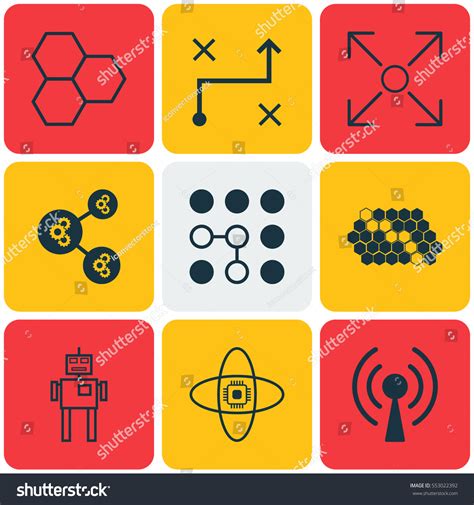Set 9 Machine Learning Icons Includes Stock Vector 553022392 Shutterstock
