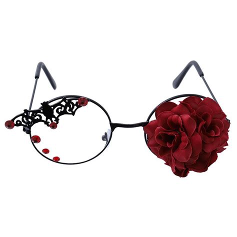 Retro Punk Lolita Bat Rose Frame Dark Gothic Steam Grandado