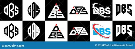 Dbs Letter Logo Design In Six Style Dbs Polygon Circle Triangle Hexagon Flat And Simple