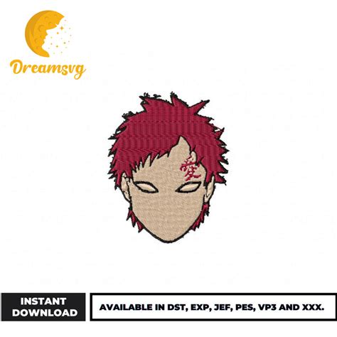 Gaara Face Embroidery Design Dreamsvg Store