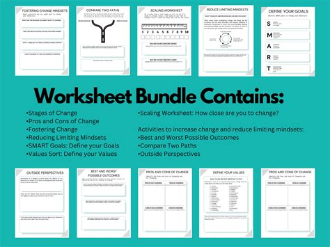 Motivational Interviewing Worksheets Discount Bundle Etsy
