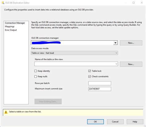 Sql Server Ssis Package Creation Via Mvs 2015 Odbc Identityinsert