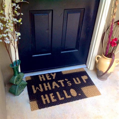 Hey Whats Up Hello REGULAR Heywhatsuphello Outdoor DOORMAT