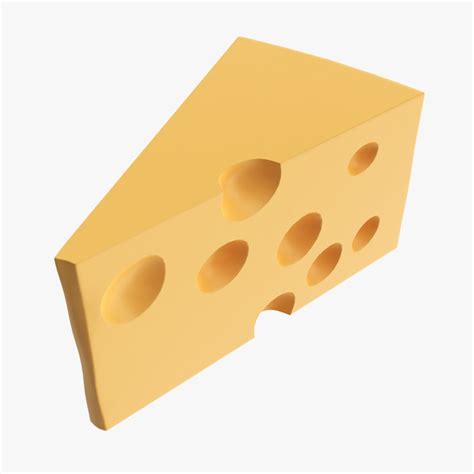 Piece Of Cheese Triangular 3d Model Download Dairy Bakery On