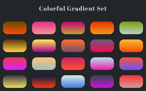 Premium Vector Abstract Gradient Color Set Of Vector Modern Buttons