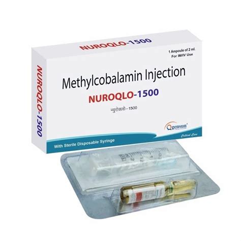 Methylcobalamine 1500 Mcg Inj At ₹ 10piece Vitamin B12 Injection In Indore Id 2856516080597
