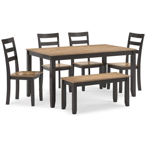 Ashley Gesthaven Dining Table With 4 Chairs And Bench Set Of 6 D396 325