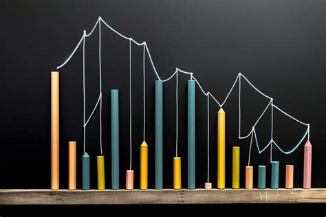 Pencils With Graph Drawn On Blackboard And Graph Background High