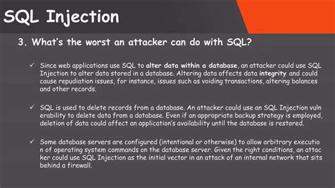 Deep Understanding On Cross Site Scripting And Sql Injection Ppt