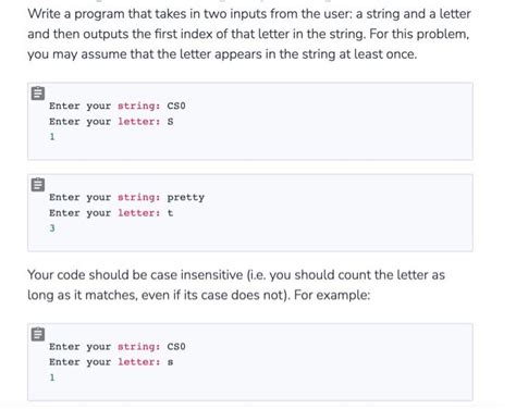 Solved Write A Program Python That Takes In Two Inputs