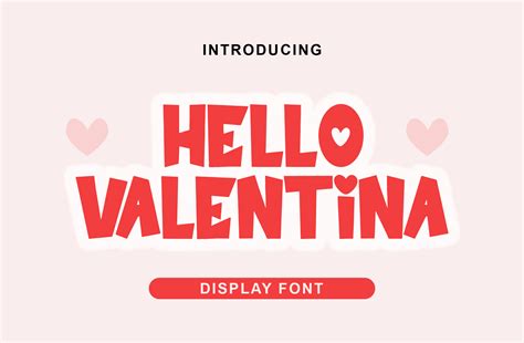 Hello Valentina Font By Fontysia Creative Fabrica