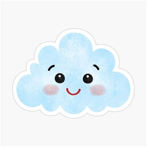 Cute Smiling Kawaii Cloud Sticker Artofit