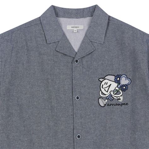 조셉스마일 풀오픈 하프 셔츠 Navy 감도 깊은 취향 셀렉트샵 29cm