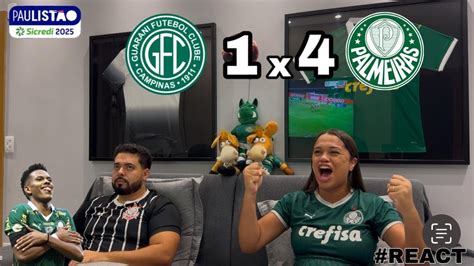 React ReaÇÕes Guarani X Palmeiras Casal Rivalidade Youtube
