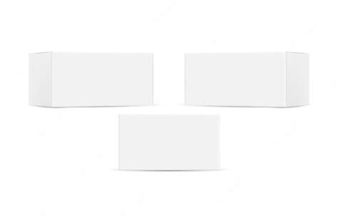 Premium Vector White Blank Cardboard Package Boxes Mockup Isolated On