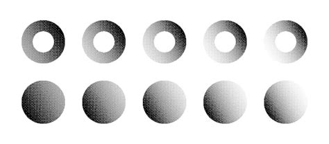 Premium Vector Circles With Miscellaneous Density Of Bitmap Dither Gradient Isolate On White