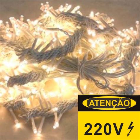 Cortina Branco Frio Ou Branco Quente Ou Colorido C Fio Branco 300 Led