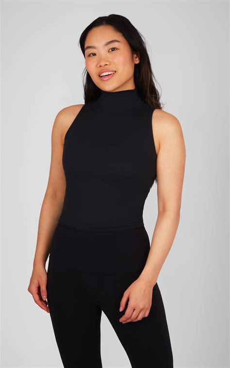 Zenly Evelyn Ribbed Mock Neck Cropped Top Ty16787 2pk 90 Degree By
