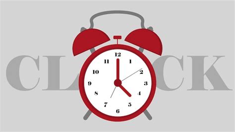 Premium Vector Red Alarm Clock