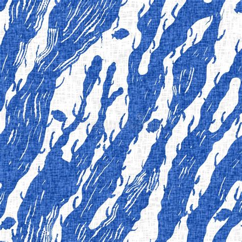 Whimsical Seaweed Kelp Coastal Electric Blue Beach Pattern Batik