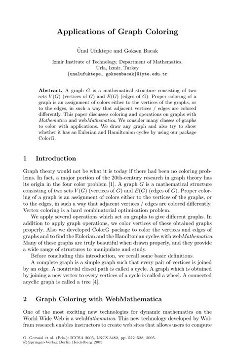 Pdf Applications Of Graph Coloring