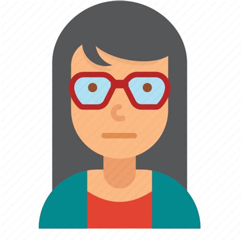 Avatar Girl Glasses Woman Young Icon