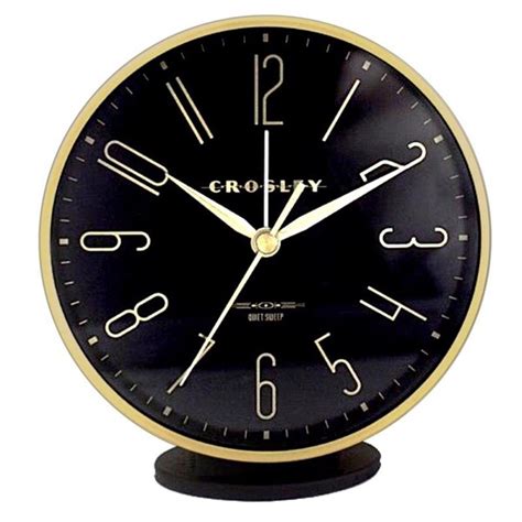 Crosley 5 In Analog Battery Operated Alarm Clock Black 6057388 Zoro