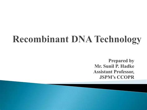 Lecture Presentation On R Dna Technology Ppt